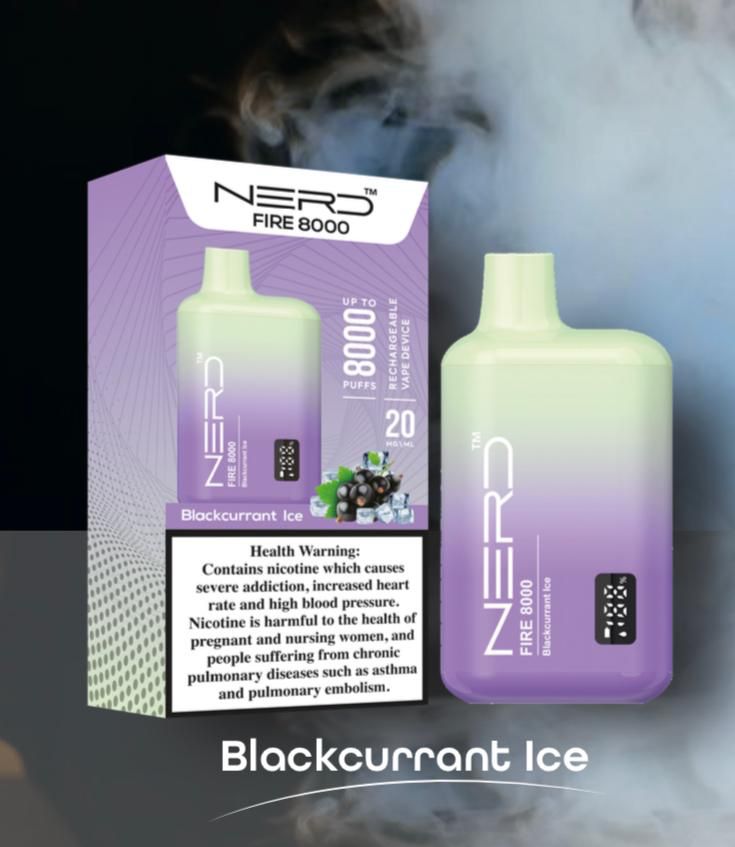 Nerd Fire 8000 Puffs 2% Rechargeable Disposable Vape